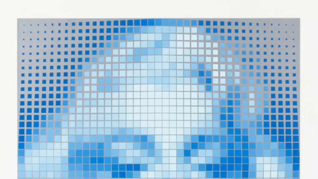 Marilyn Monroe és Mona Lisa numerikus képe egy pécsi tárlaton